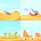 Flat Desert Design Concept, Vectors | GraphicRiver
