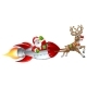 Santa Rocket Sleigh Christmas Cartoon, Vectors | GraphicRiver