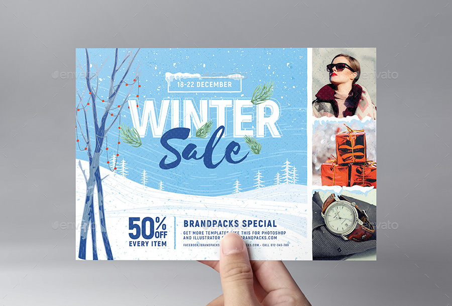 Winter Sale Flyer Template, Print Templates | GraphicRiver