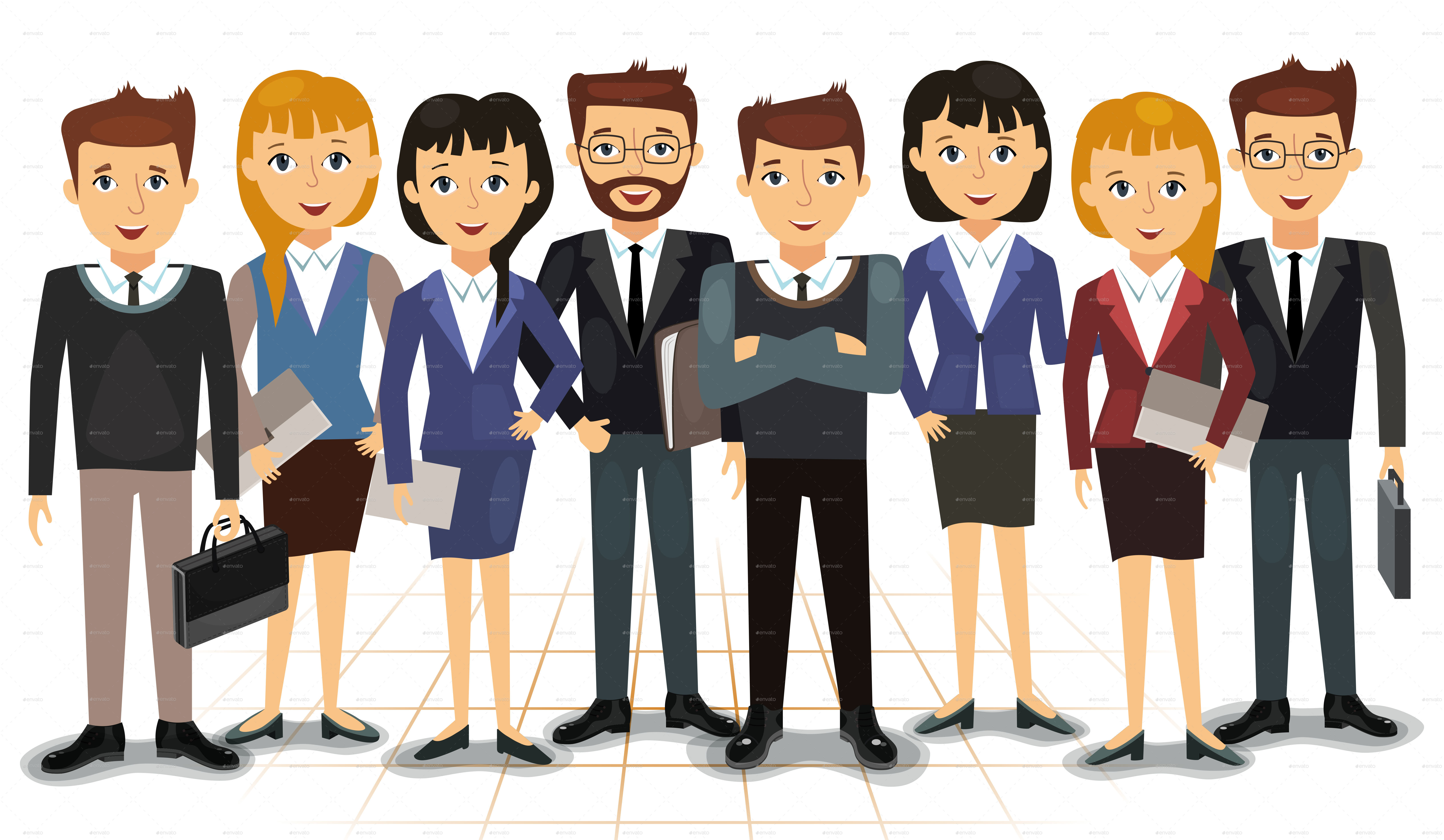 Business Team of Employees, Vectors | GraphicRiver