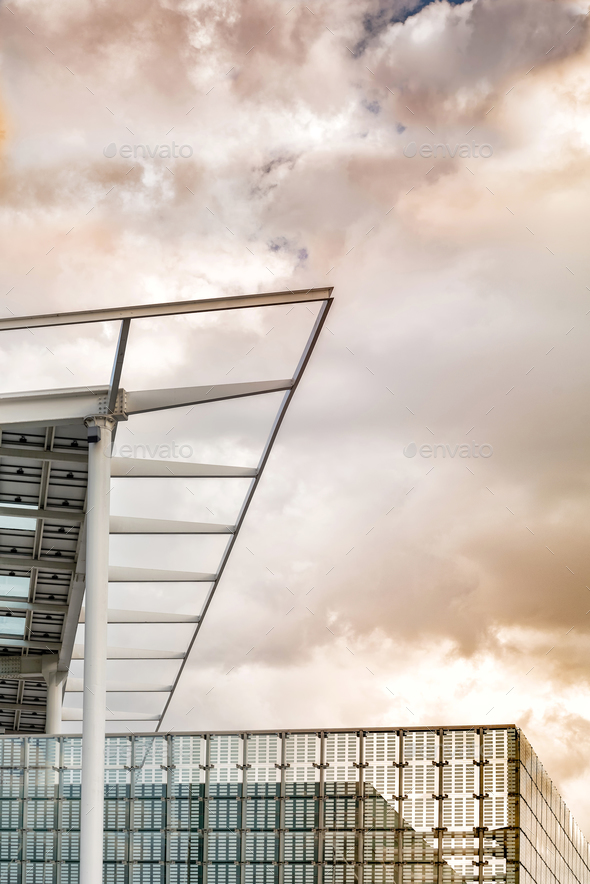 Architectural overhang on modern building Stock Photo by Photology75