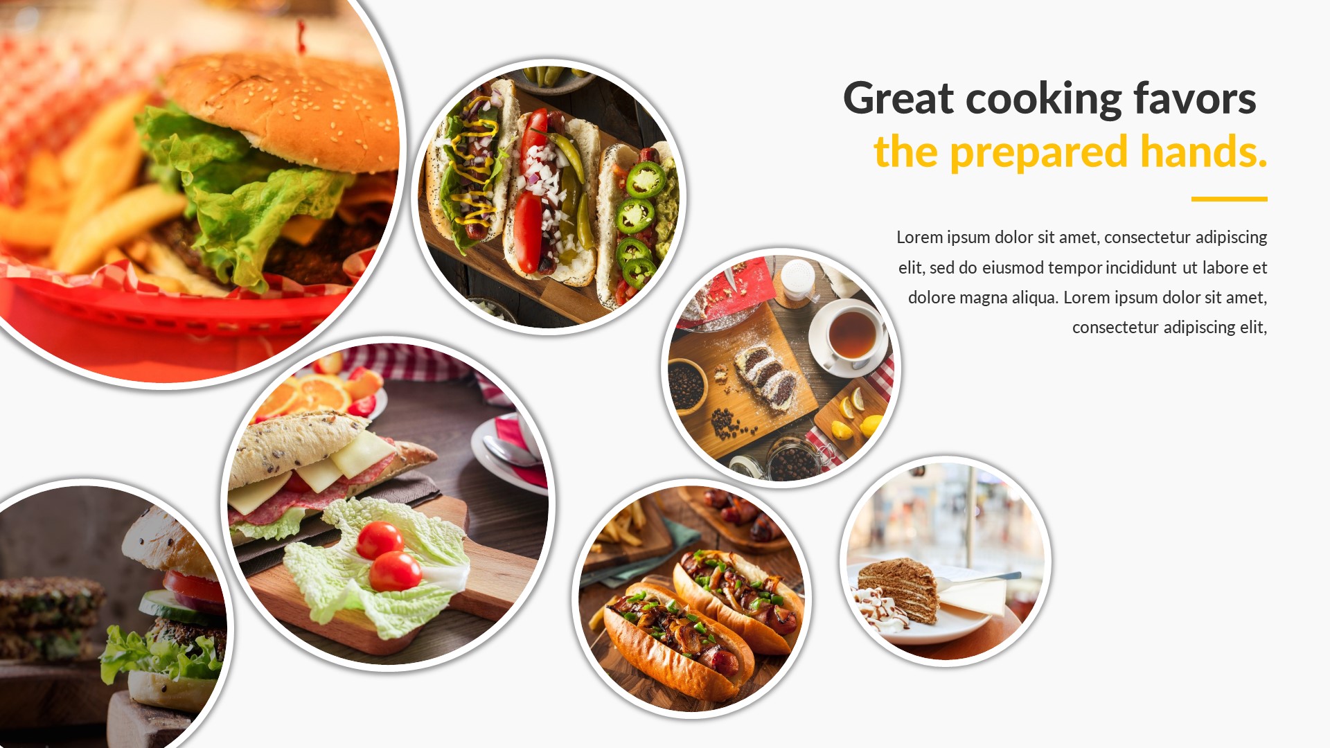 Omega Food Multipupose Google Slide Template, Presentation Templates