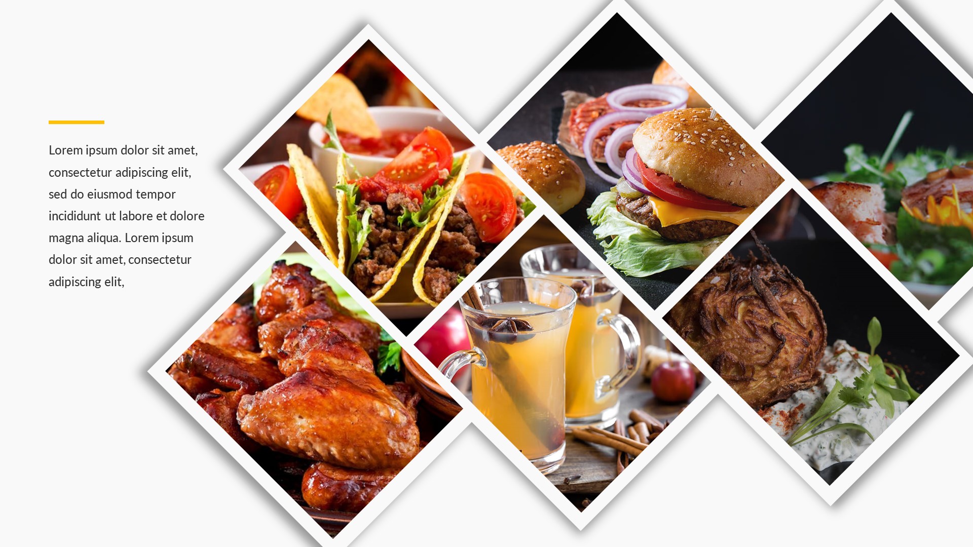 Omega Food Multipupose Google Slide Template, Presentation Templates