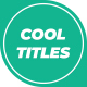 Cool Titles, After Effects Project Files | VideoHive