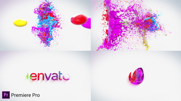 Colorful Splash Logo - Premiere Pro, Premiere Pro Templates | VideoHive