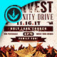 Fall Harvest Community Drive Church Flyer Template, Print Templates