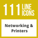 111 Networking & Printers Line Inverted Icons, Icons | GraphicRiver