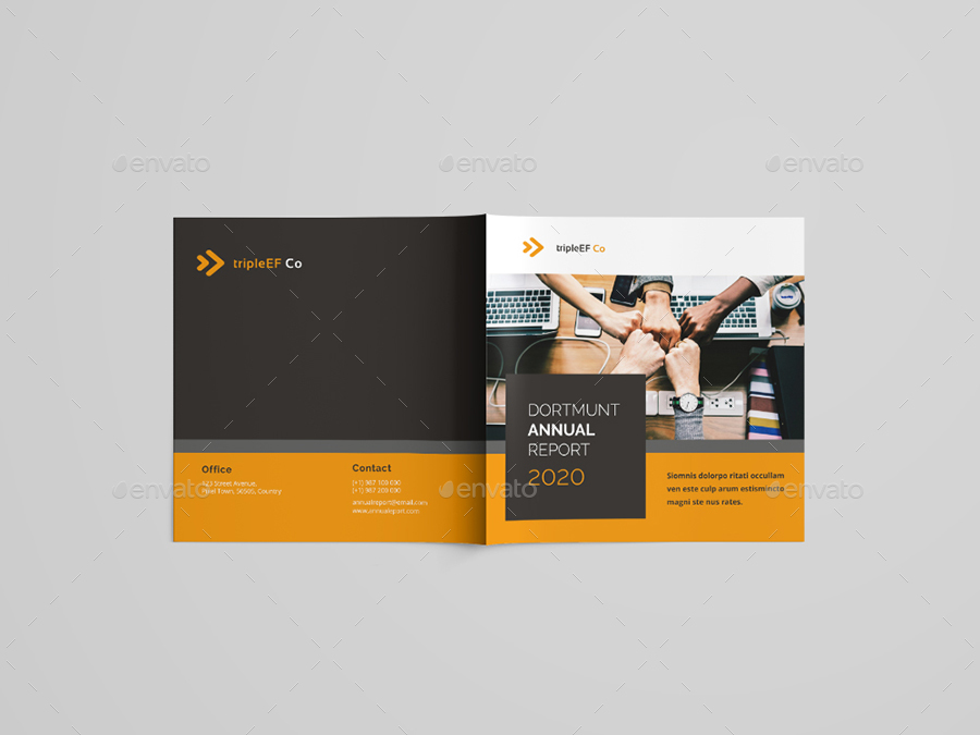 Square Annual Report, Print Templates | GraphicRiver