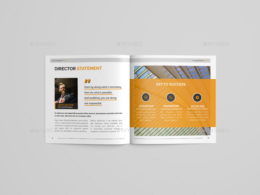 Square Annual Report, Print Templates | GraphicRiver