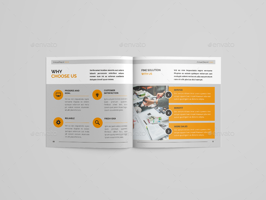 Square Annual Report, Print Templates | GraphicRiver