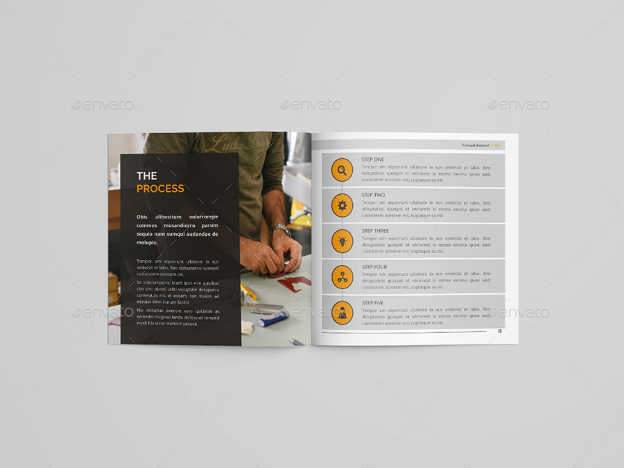 Square Annual Report, Print Templates | GraphicRiver