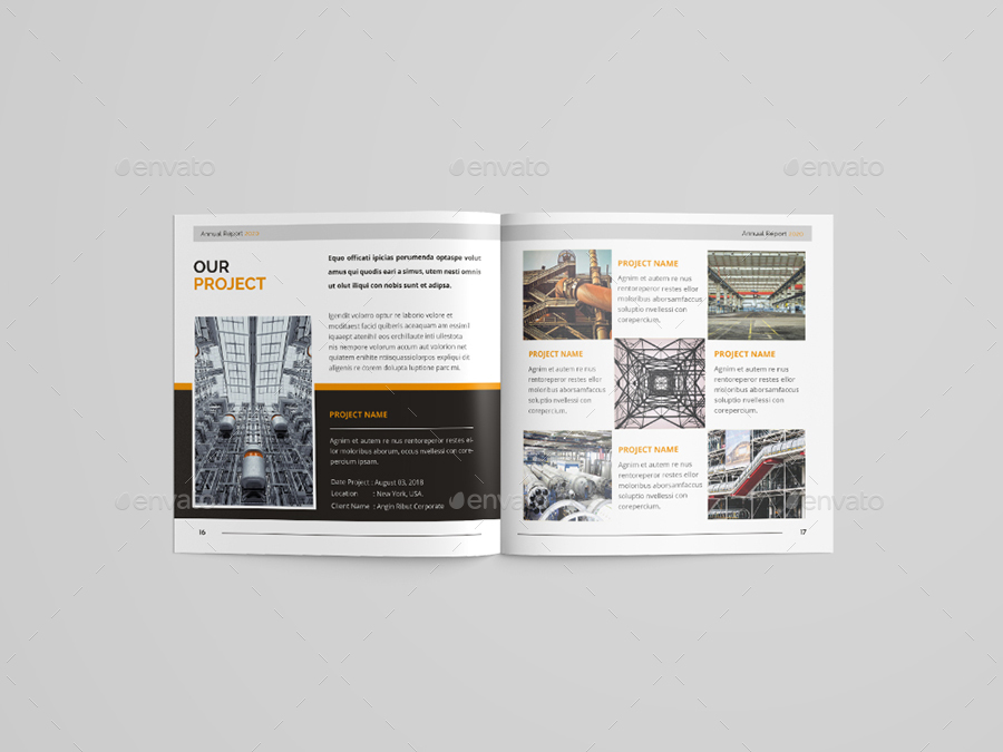 Square Annual Report, Print Templates | GraphicRiver
