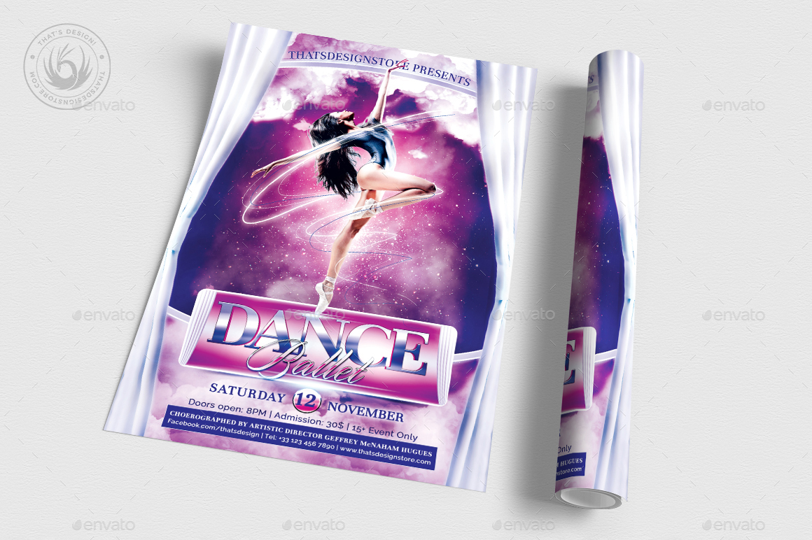 Dance Ballet Flyer Template V1, Print Templates | GraphicRiver
