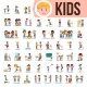 Kids Children Set Vector, Vectors | GraphicRiver