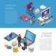Isometric Hacker Banners Set, Vectors | GraphicRiver