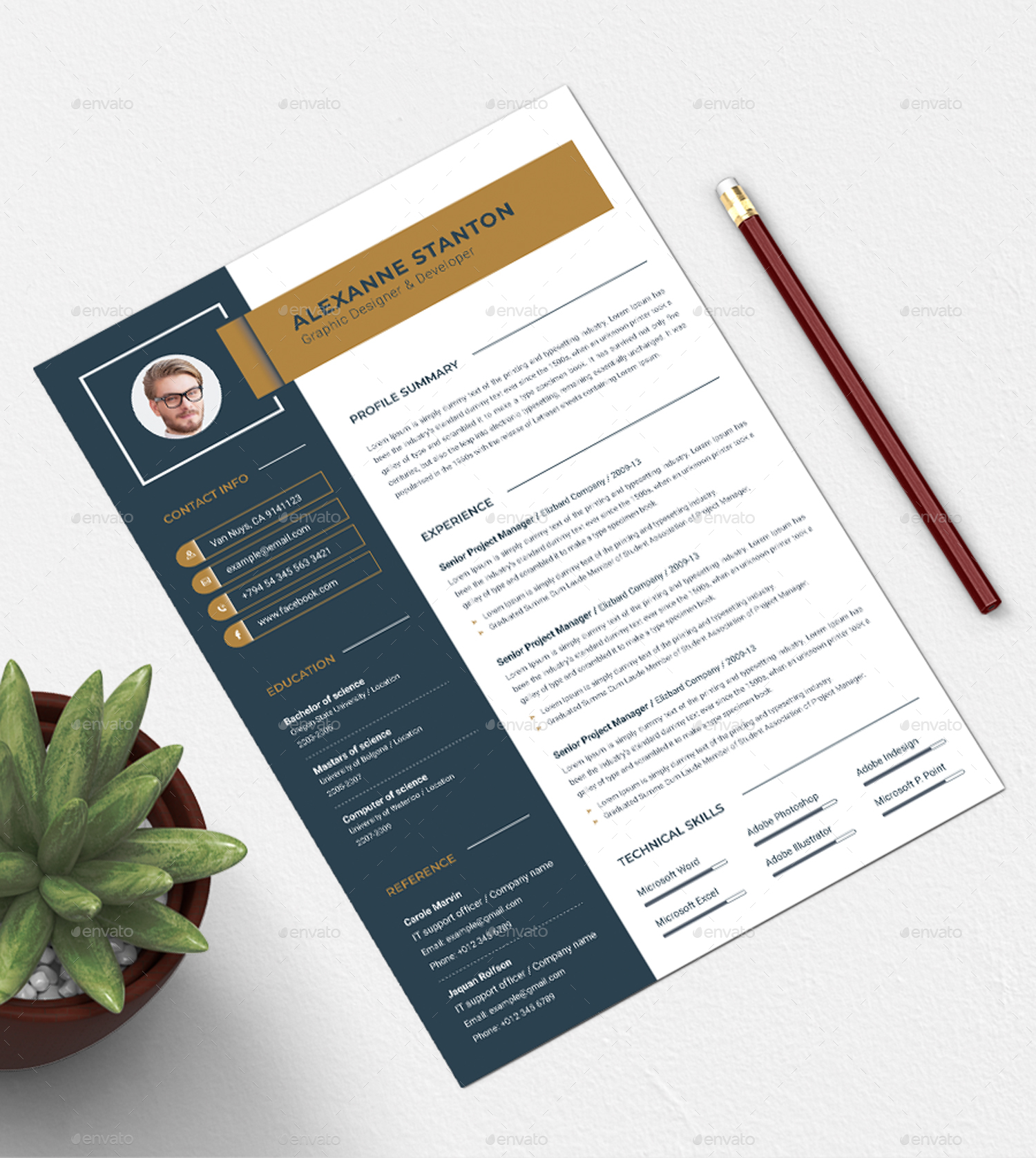 Stylish Resume, Print Templates | GraphicRiver