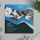 Blue Square Bi-fold Brochure, Print Templates | GraphicRiver