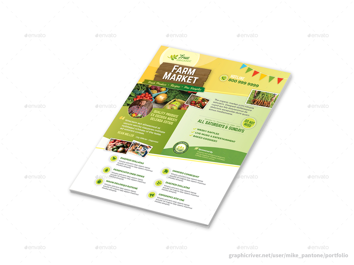 Farmer Market Flyers – 4 Options, Print Templates | GraphicRiver