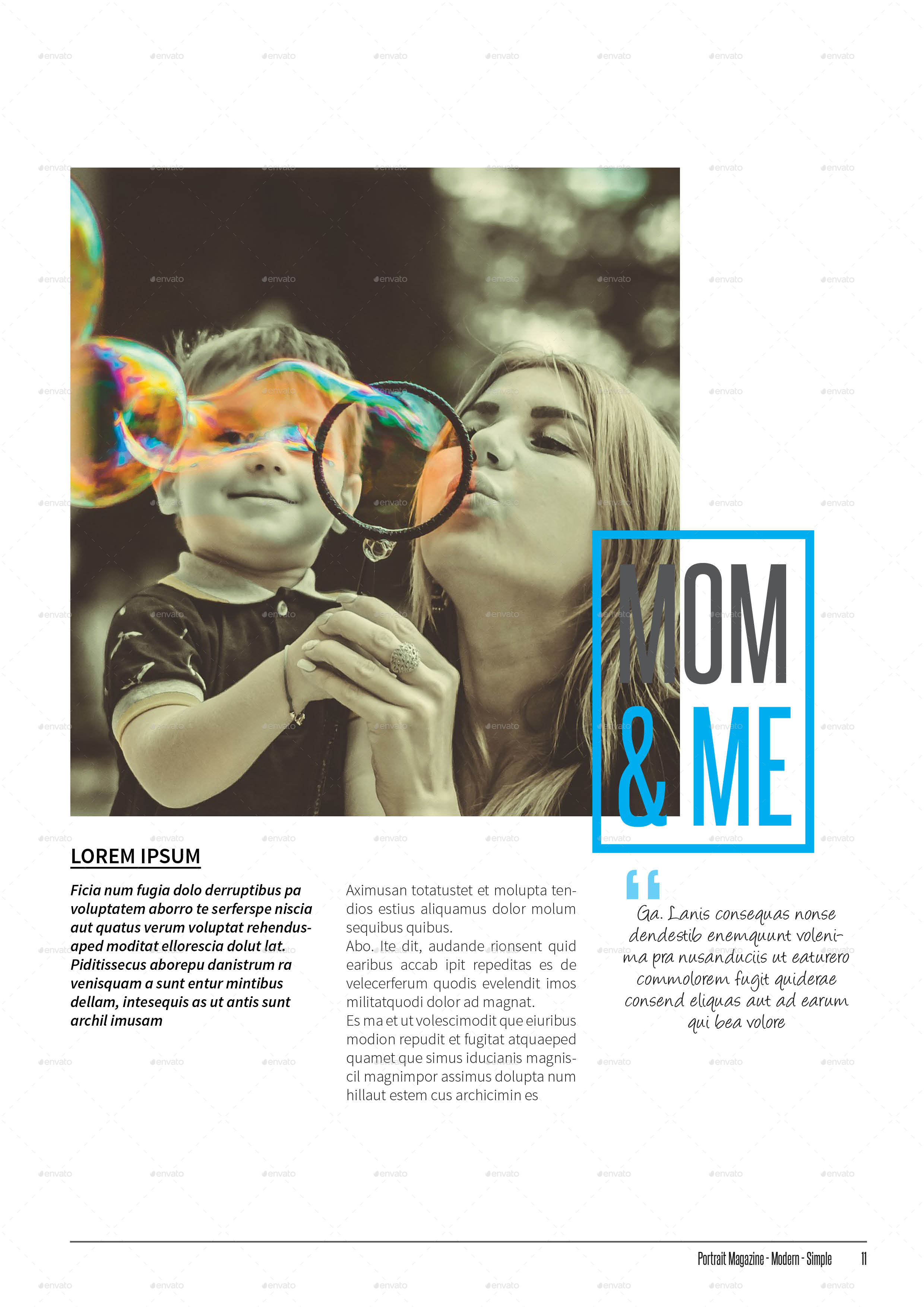 Portrait Magazine Template, Print Templates | GraphicRiver