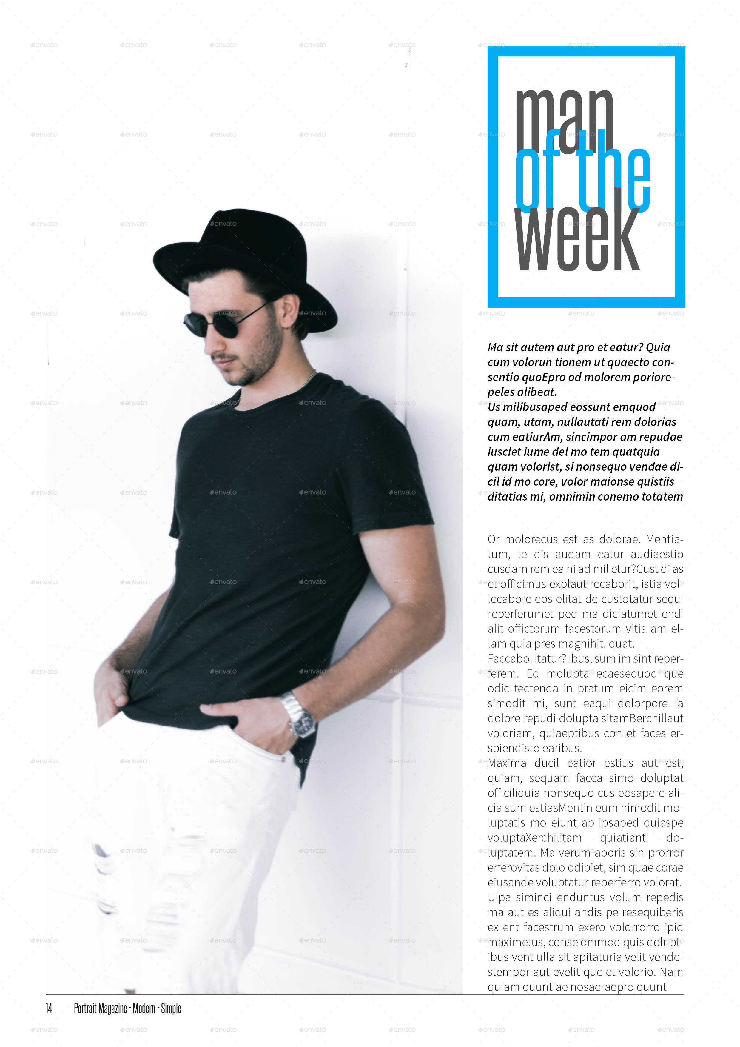 Portrait Magazine Template, Print Templates | GraphicRiver