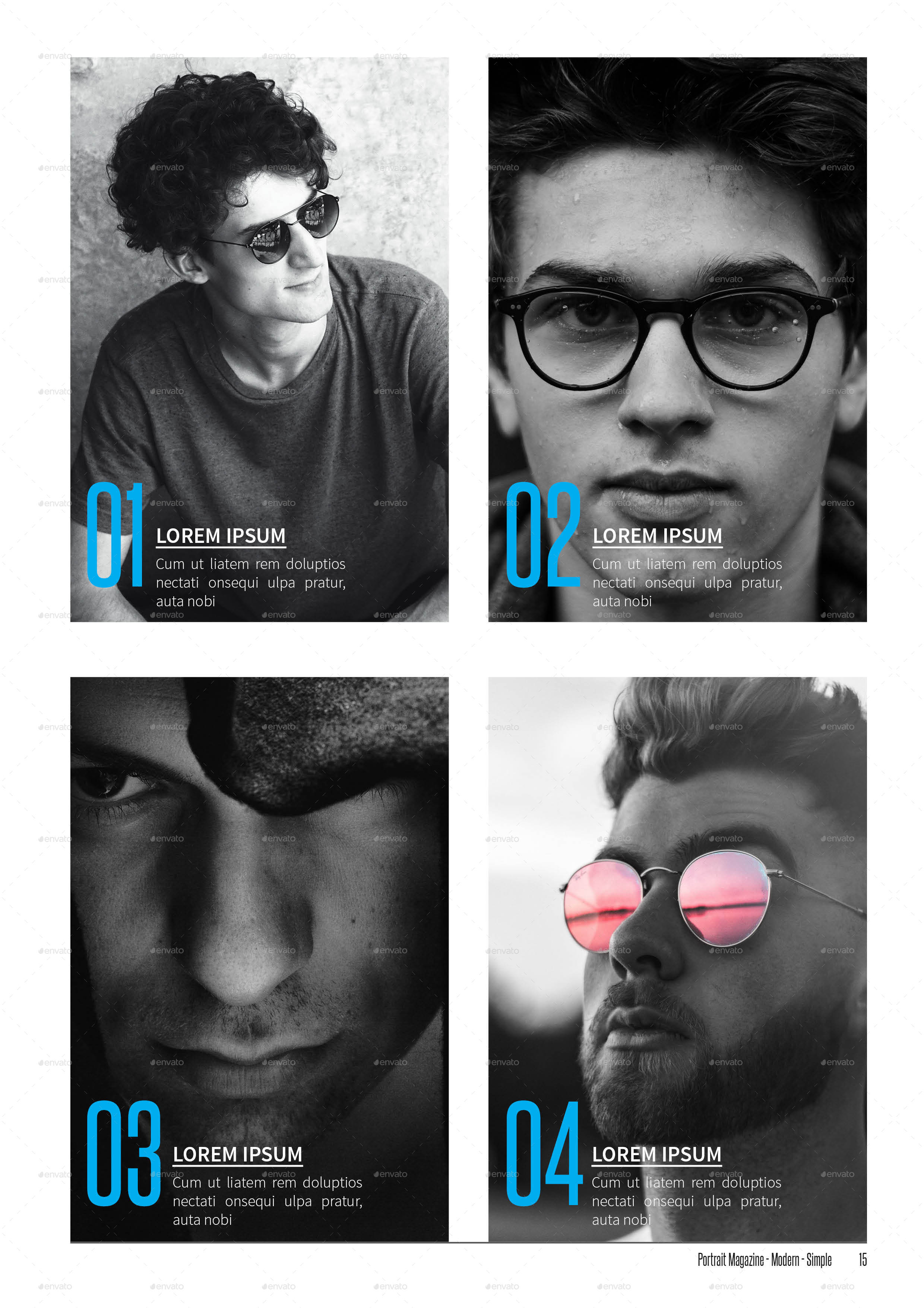 Portrait Magazine Template, Print Templates | GraphicRiver