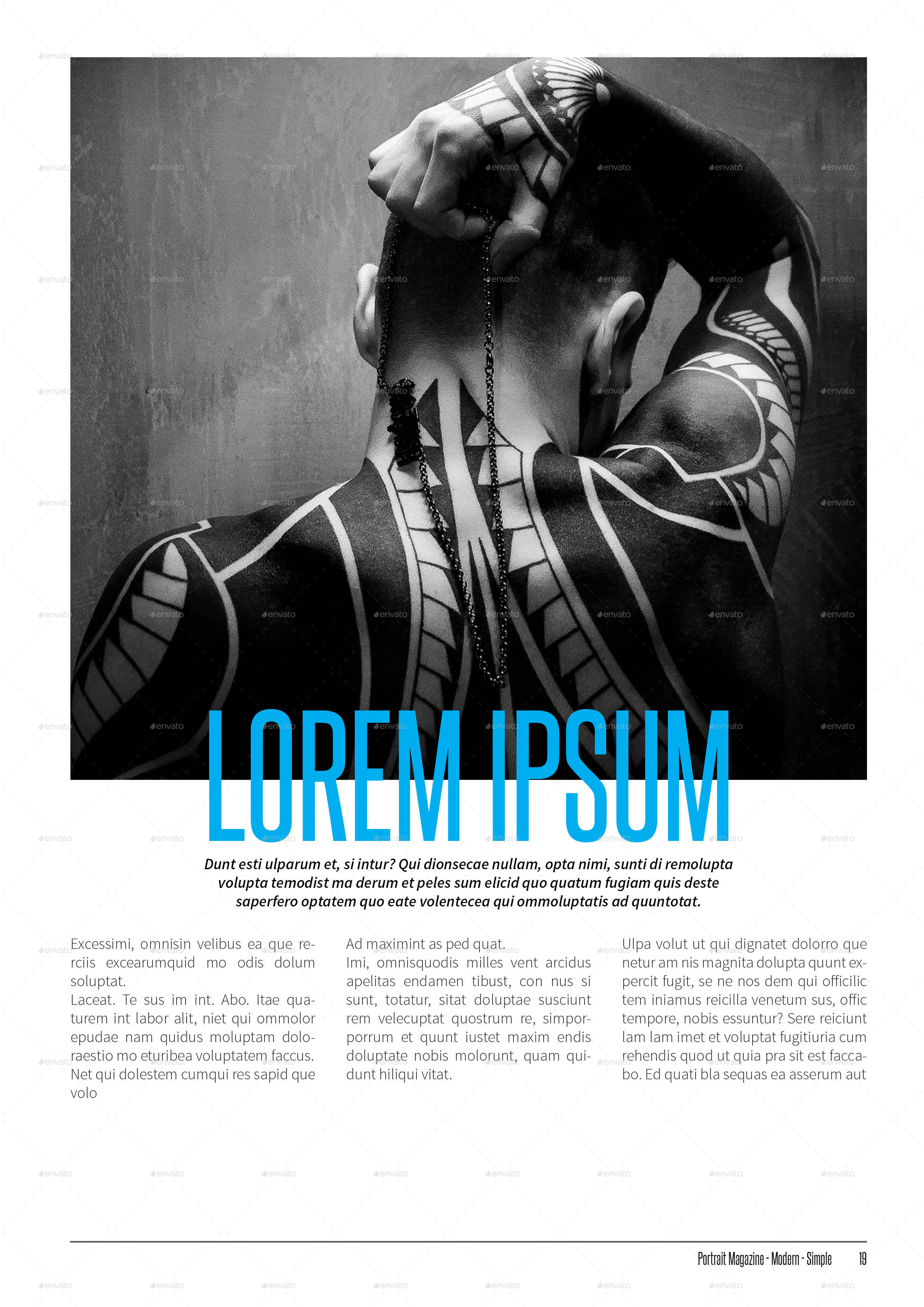 Portrait Magazine Template, Print Templates | GraphicRiver