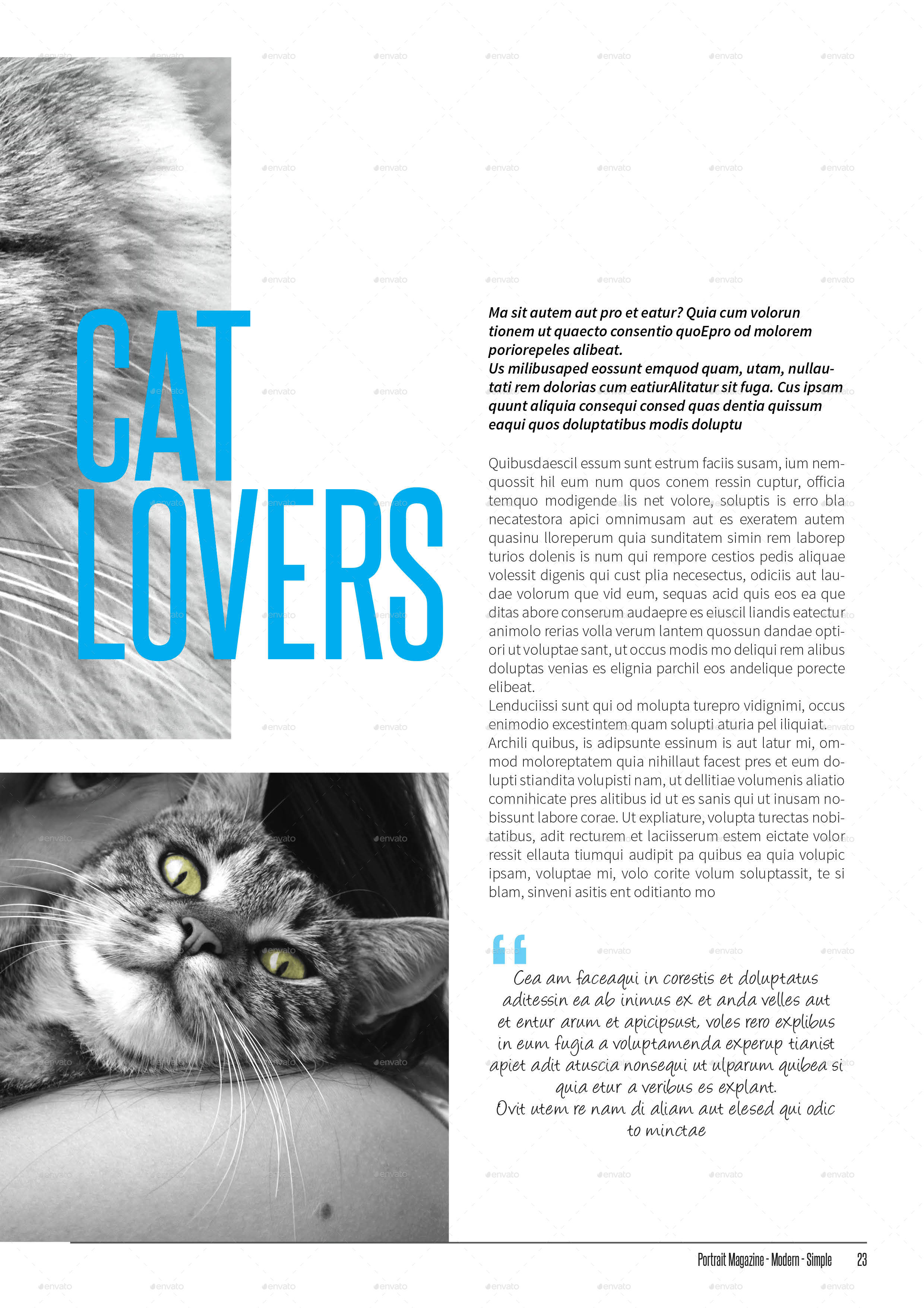 Portrait Magazine Template, Print Templates | GraphicRiver