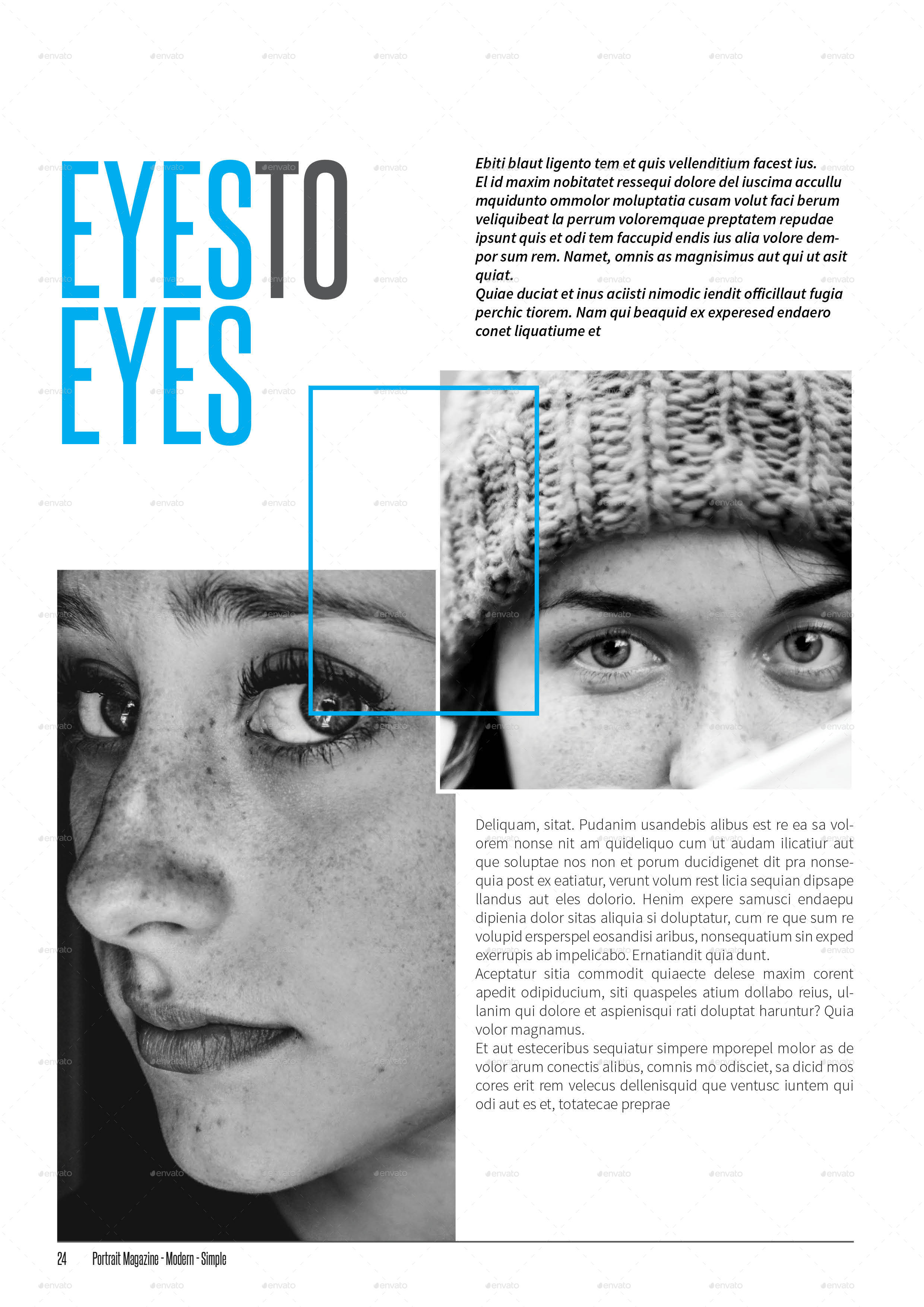 Portrait Magazine Template, Print Templates | GraphicRiver