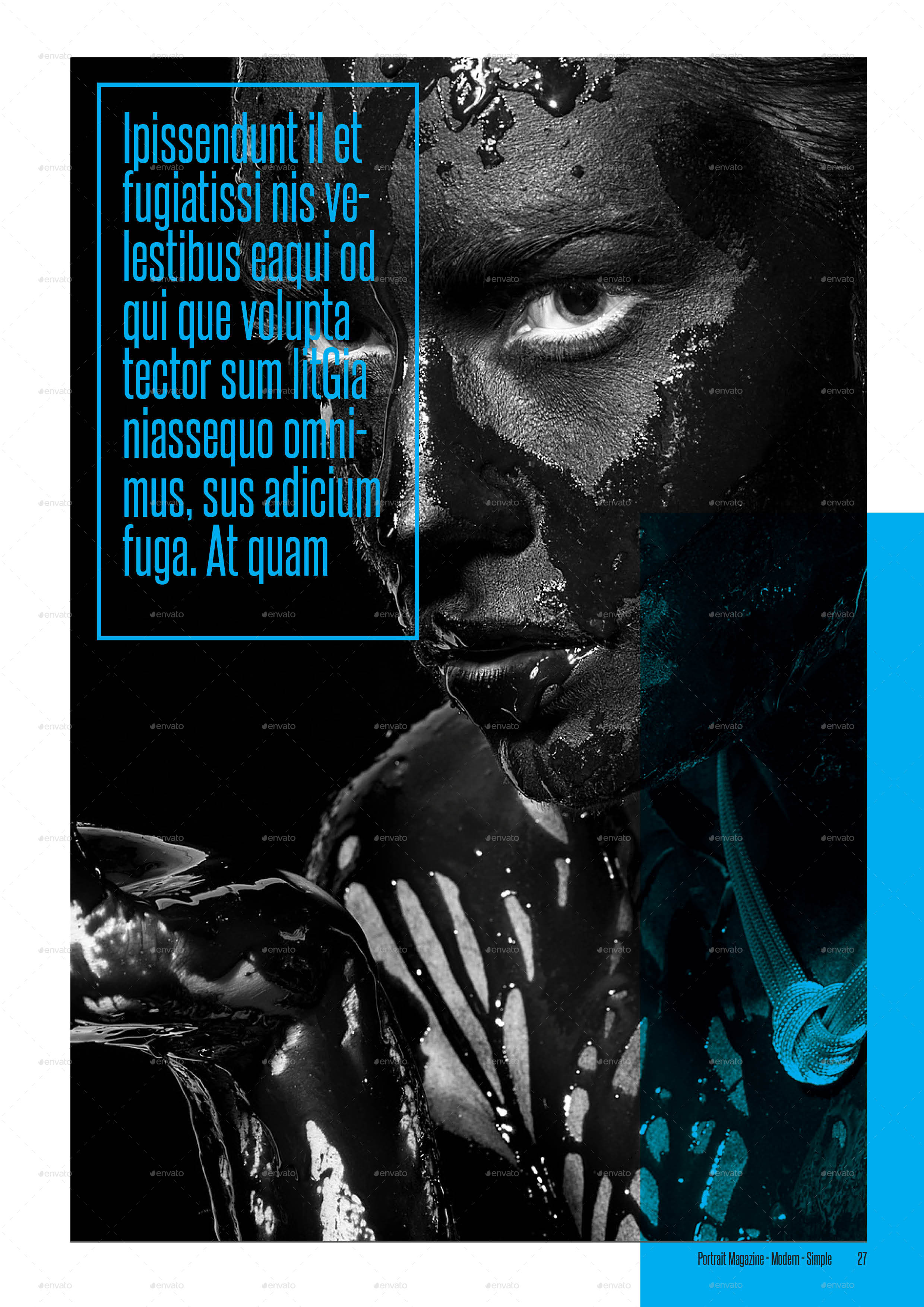 Portrait Magazine Template, Print Templates | GraphicRiver