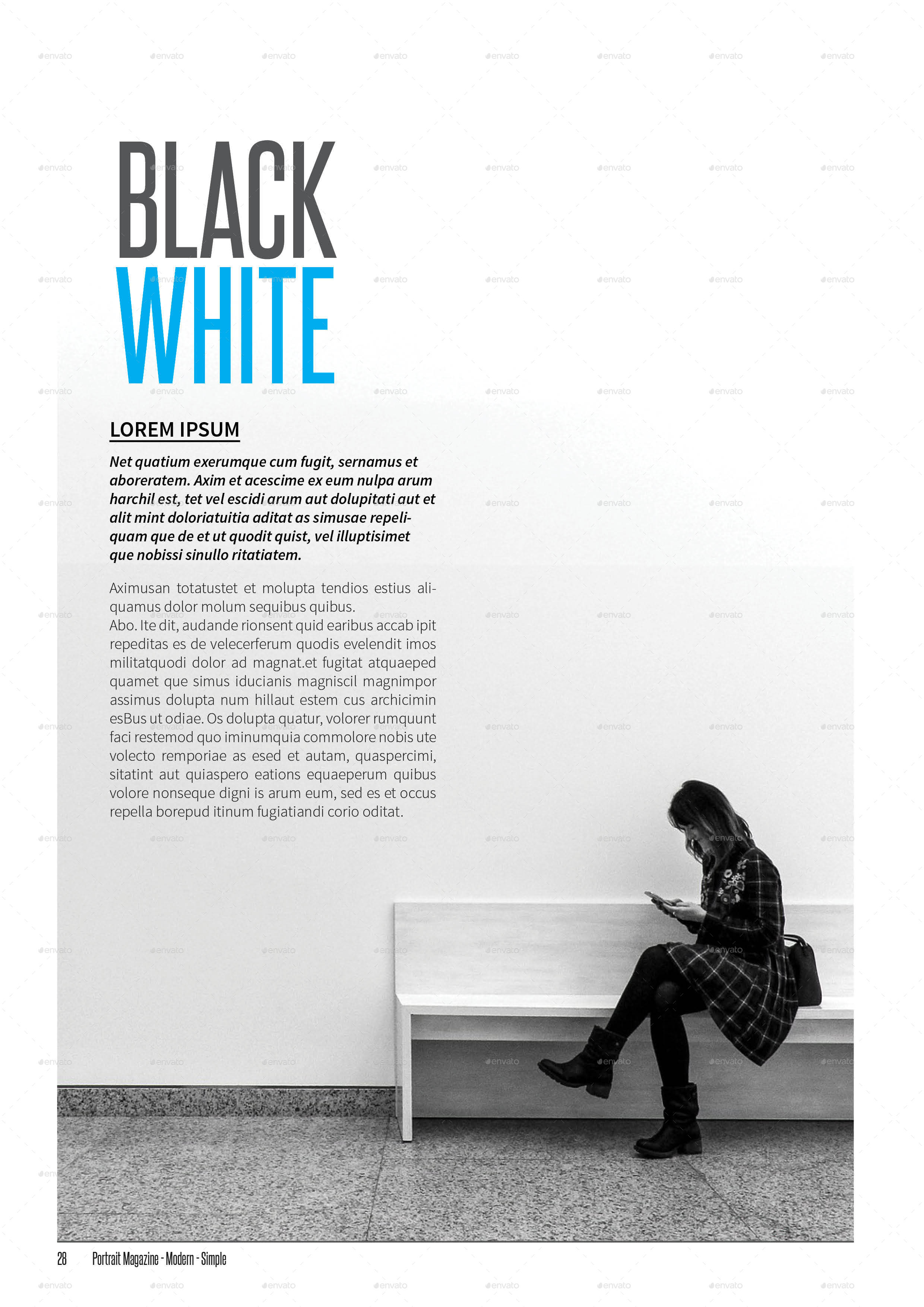 Portrait Magazine Template, Print Templates | GraphicRiver