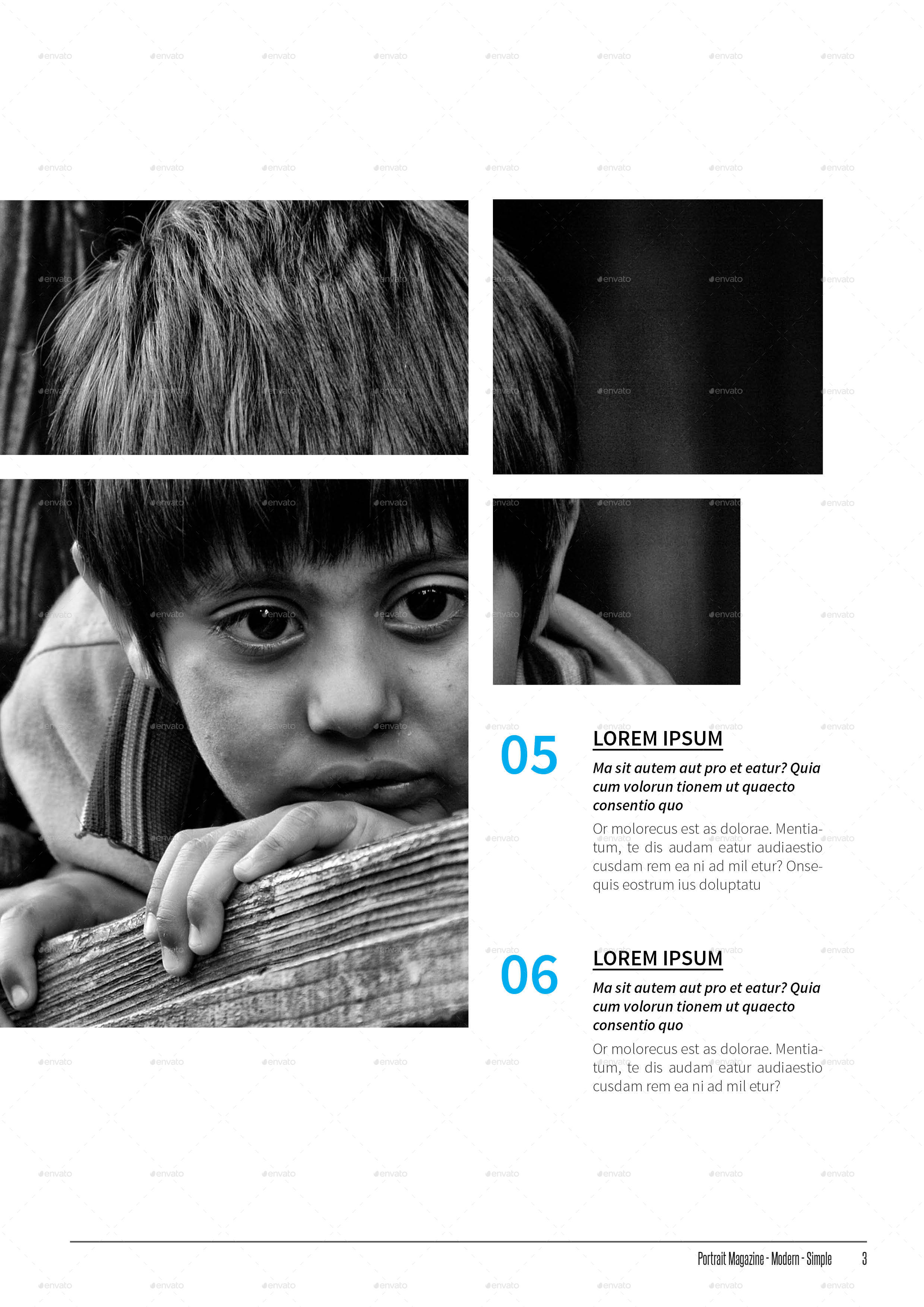 Portrait Magazine Template, Print Templates | GraphicRiver