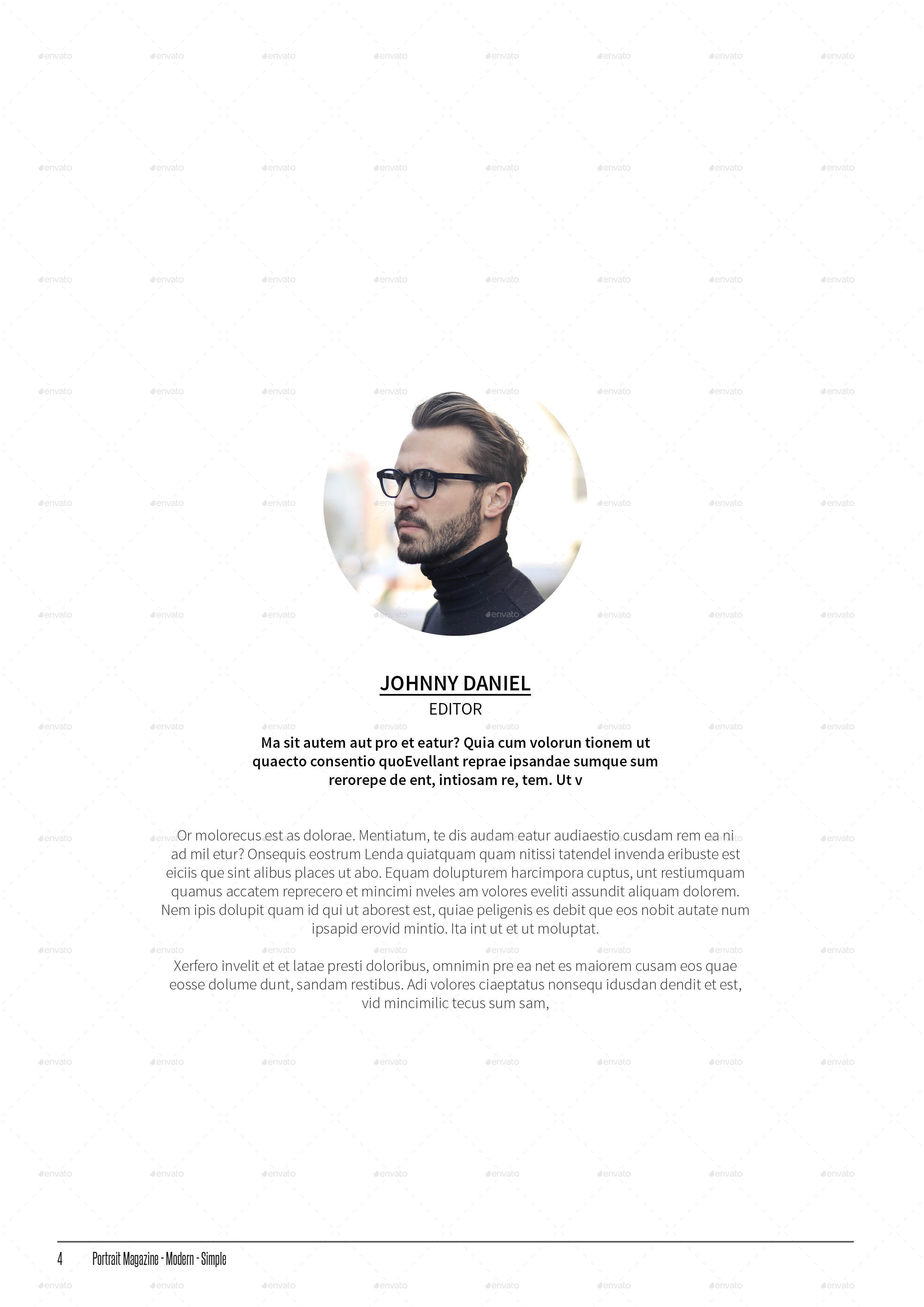 Portrait Magazine Template, Print Templates | GraphicRiver