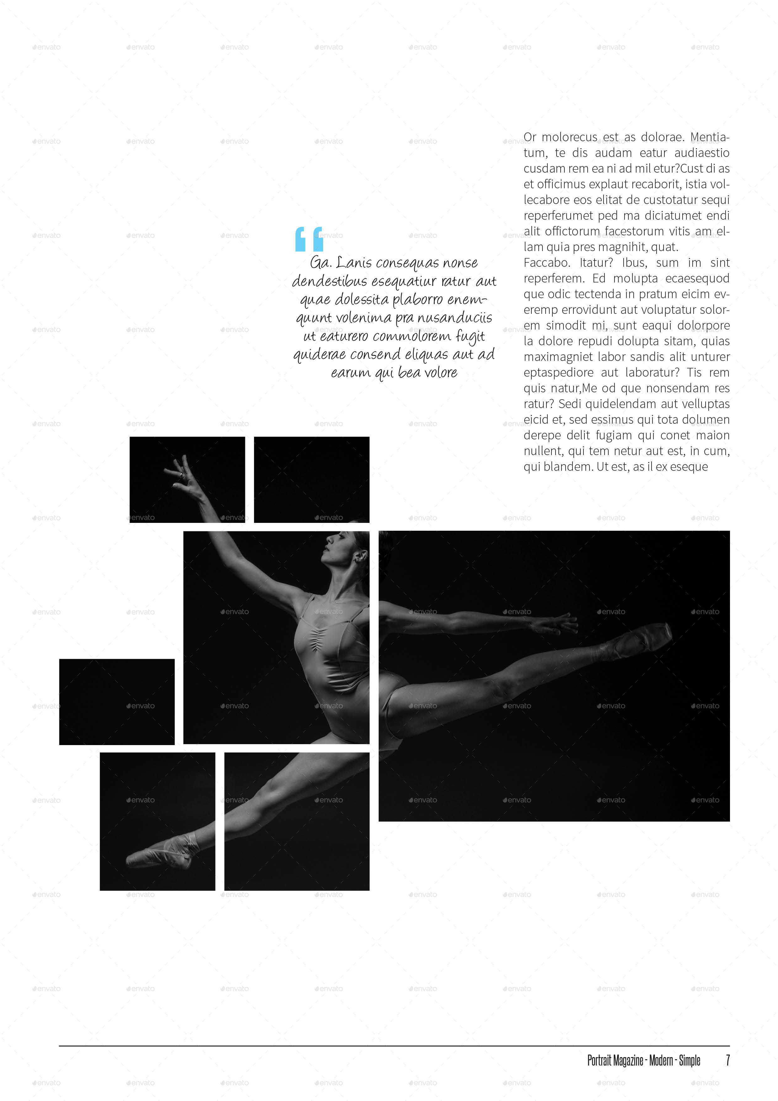 Portrait Magazine Template, Print Templates | GraphicRiver