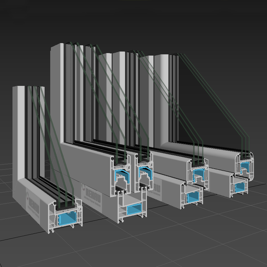 4 Rehau Window profiles by RensiCG | 3DOcean