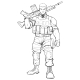 Soldier Line Art, Vectors | GraphicRiver