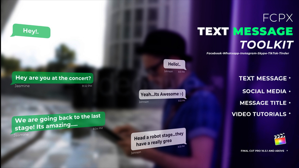 FCPX Text Messages, Apple Motion Templates | VideoHive