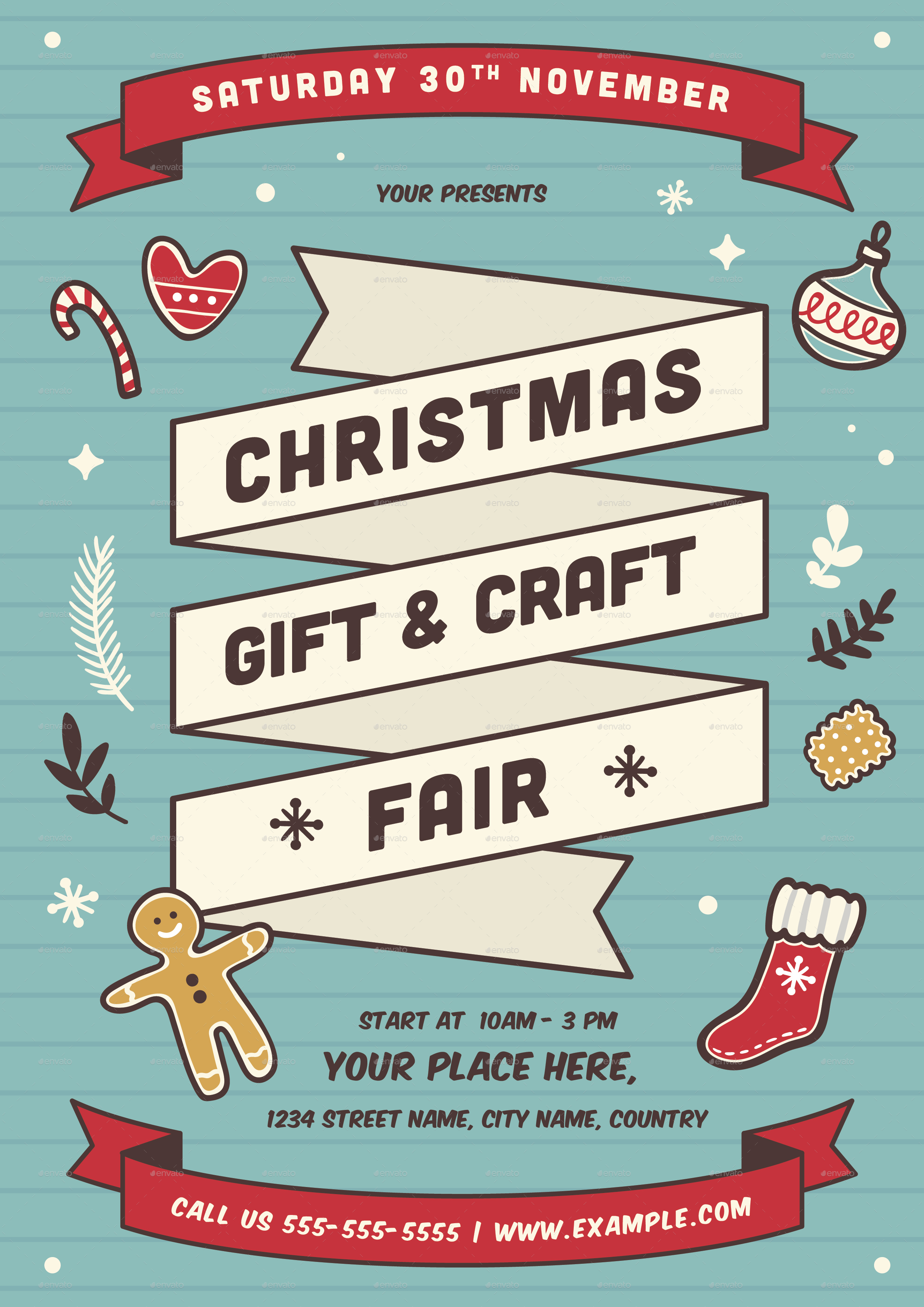 Christmas Fair Flyer, Print Templates | GraphicRiver