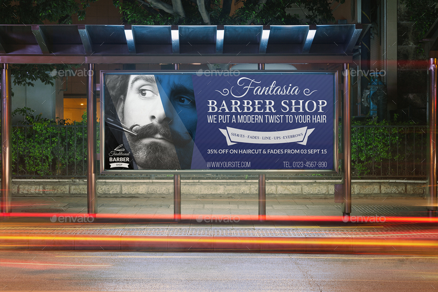 Barber Shop Billboard Template Vol.2, Print Templates | GraphicRiver