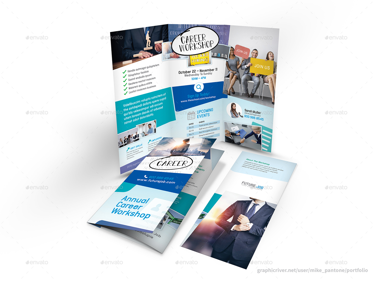 Career Workshop Trifold Brochure, Print Templates | GraphicRiver