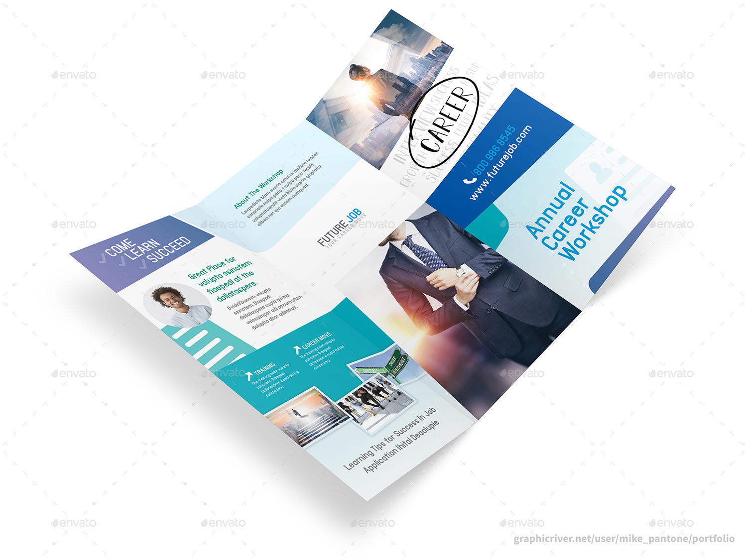 Career Workshop Trifold Brochure, Print Templates | GraphicRiver