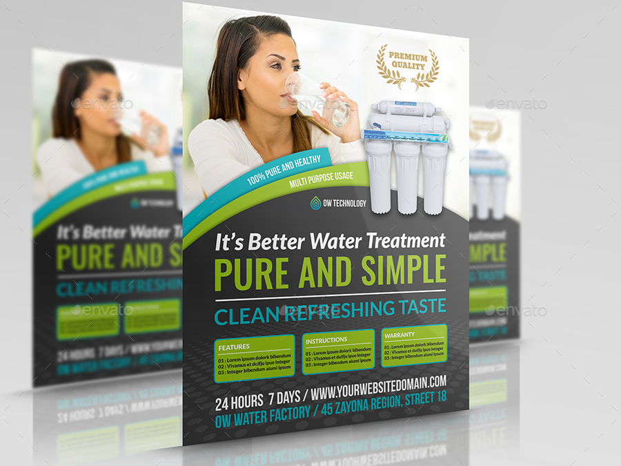 Water Treatment Services Advertising Bundle, Print Templates | GraphicRiver
