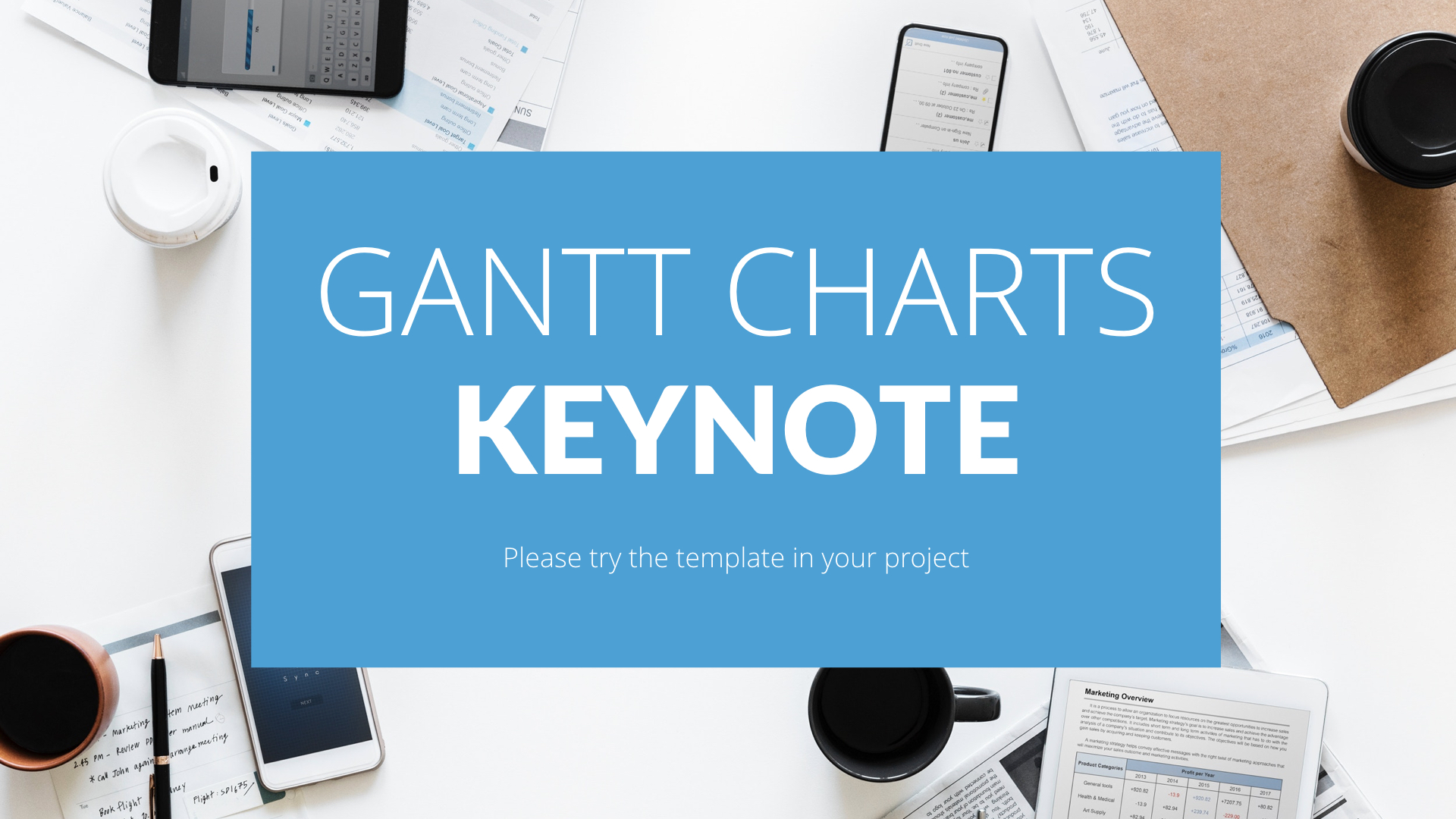 Gantt Charts Keynote Presentation Template for Mac, Presentation Templates