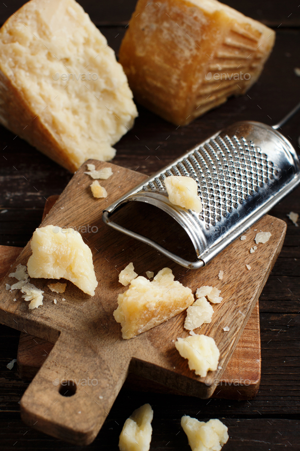 Aged parmesan cheese Stock Photo by katrinshine | PhotoDune