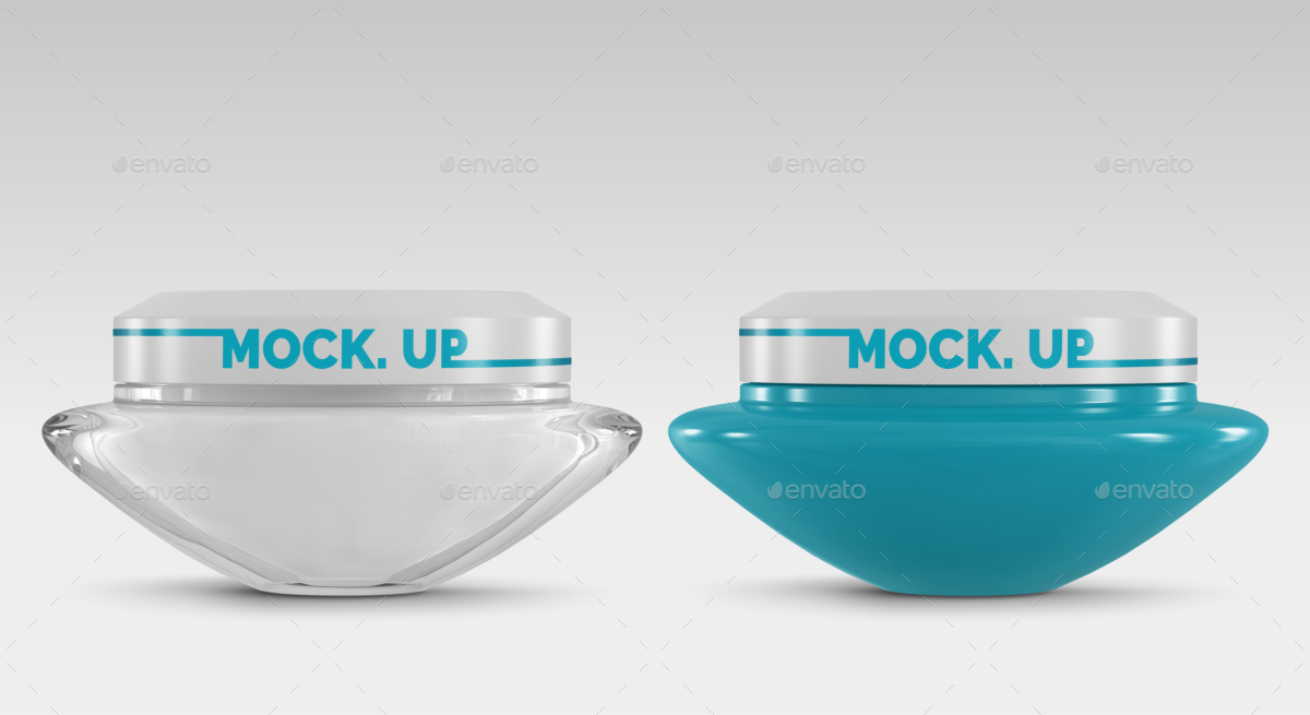 8 Glass & Plastic Cream Packages Mockup, Graphics | GraphicRiver