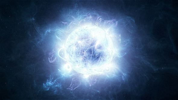 Neutron Star Rotating in Space, Motion Graphics | VideoHive