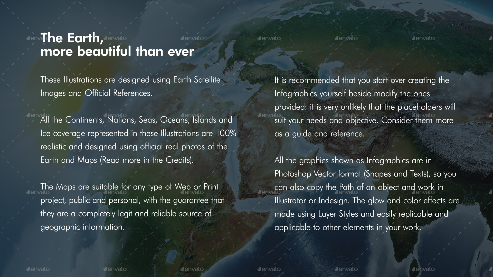 Illustrations of the Earth and Infographics, Graphics | GraphicRiver