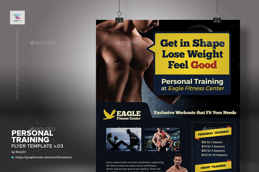 Personal Training Flyer Template Vol.03, Print Templates | GraphicRiver