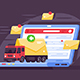Modern High-speed Mail Delivery, Vectors | GraphicRiver
