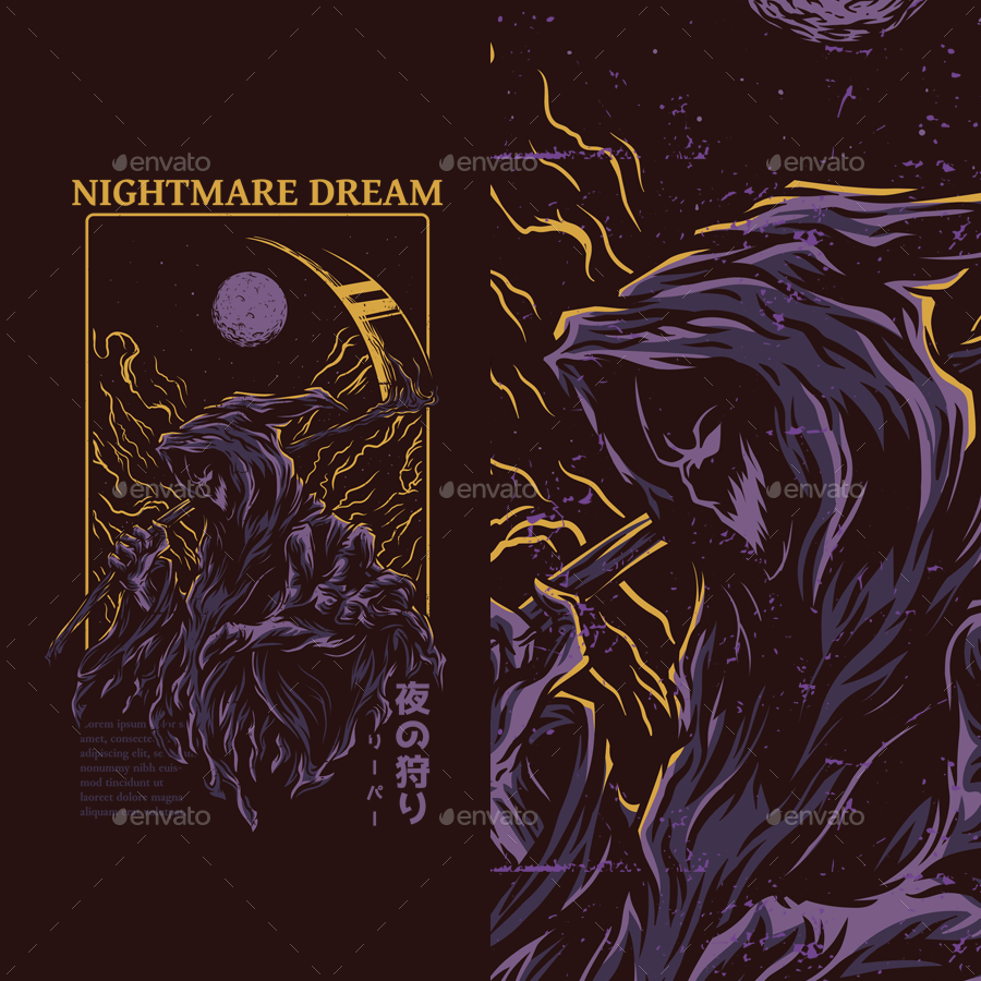 Nightmare Dream T-Shirt Design, T-Shirts | GraphicRiver