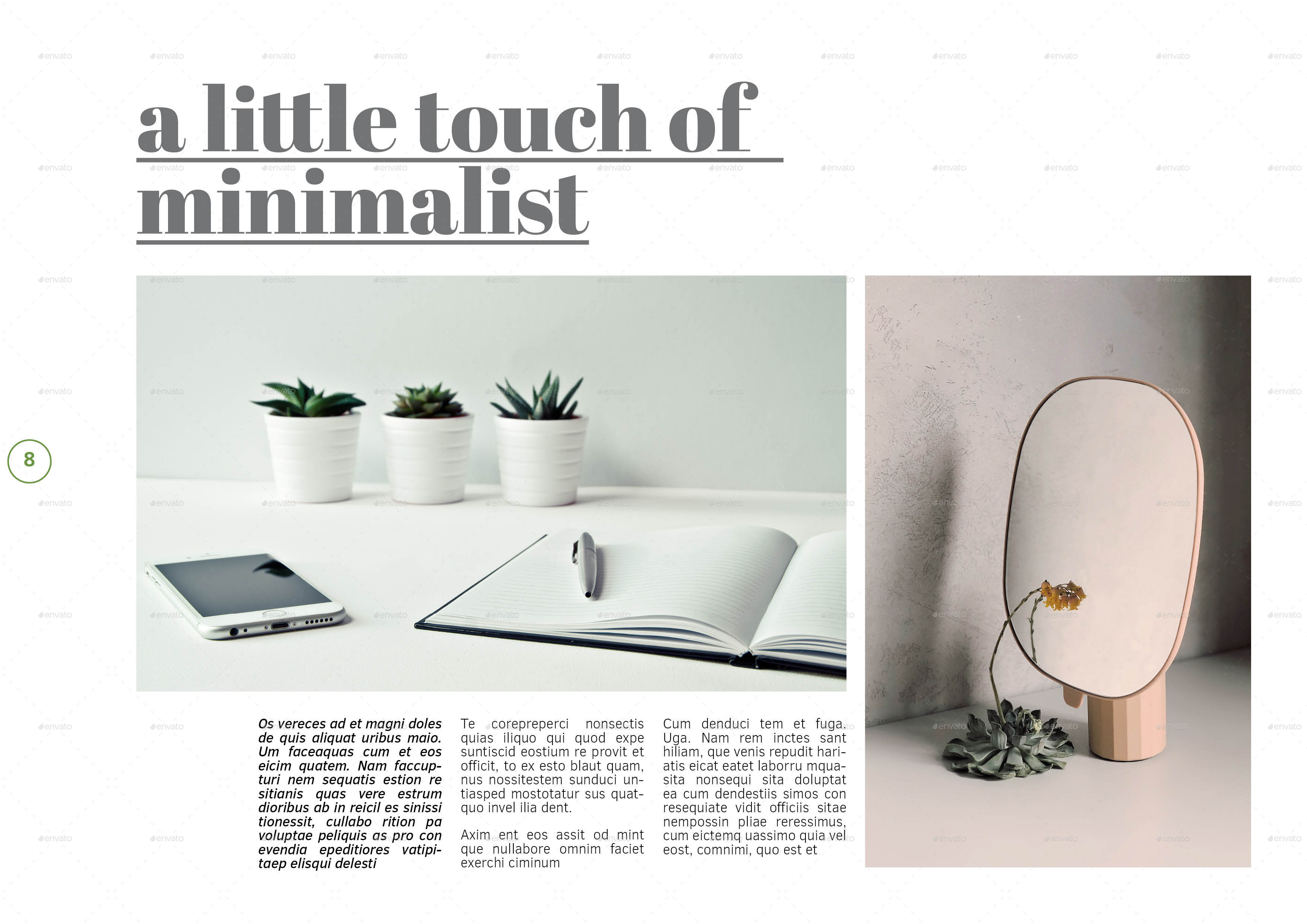 Minimal Magazine Template, Print Templates | GraphicRiver